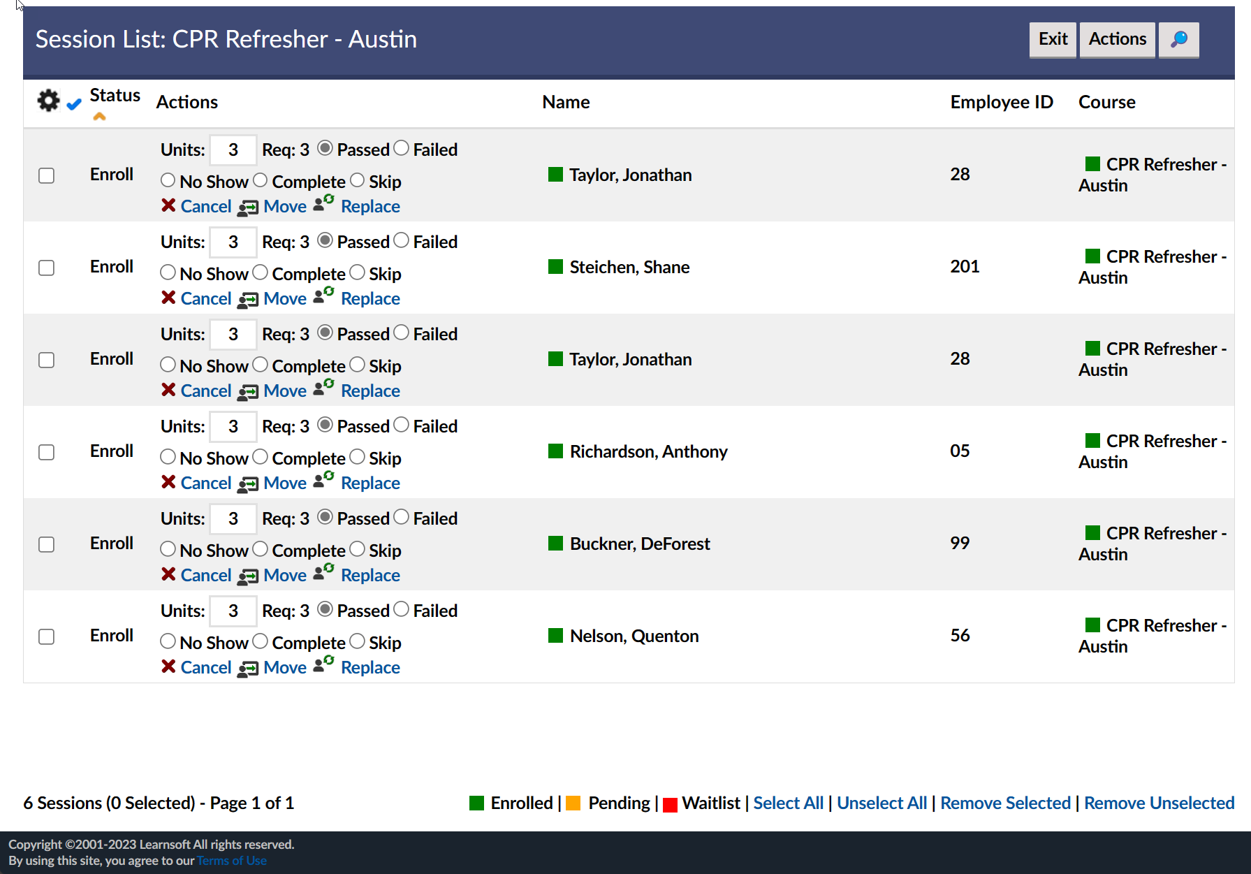 How to manage course Rosters